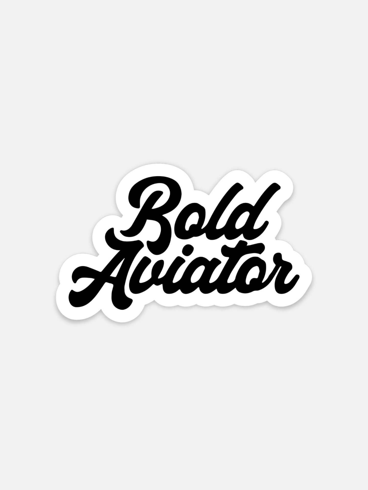 Script Logo Sticker - Bold Aviator